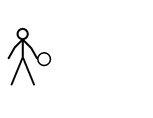 A Stick Figure Guy Throwing A Ball, And Then It Hits Him In The Head ...